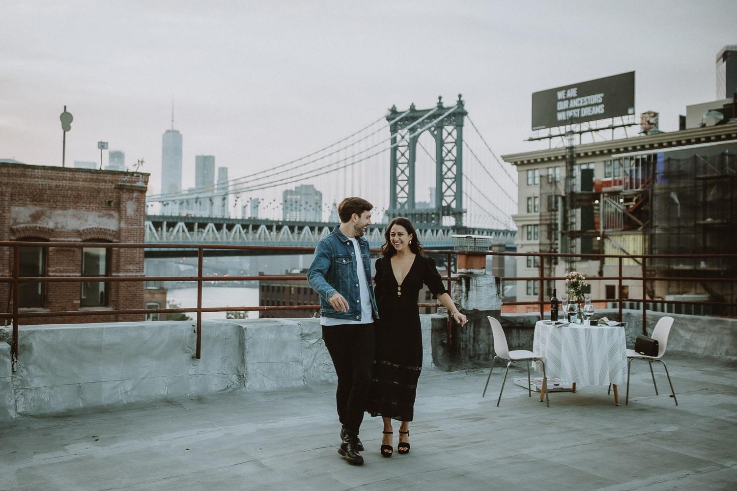 A Proposal on a Dumbo Rooftop - Lucie B. Photo