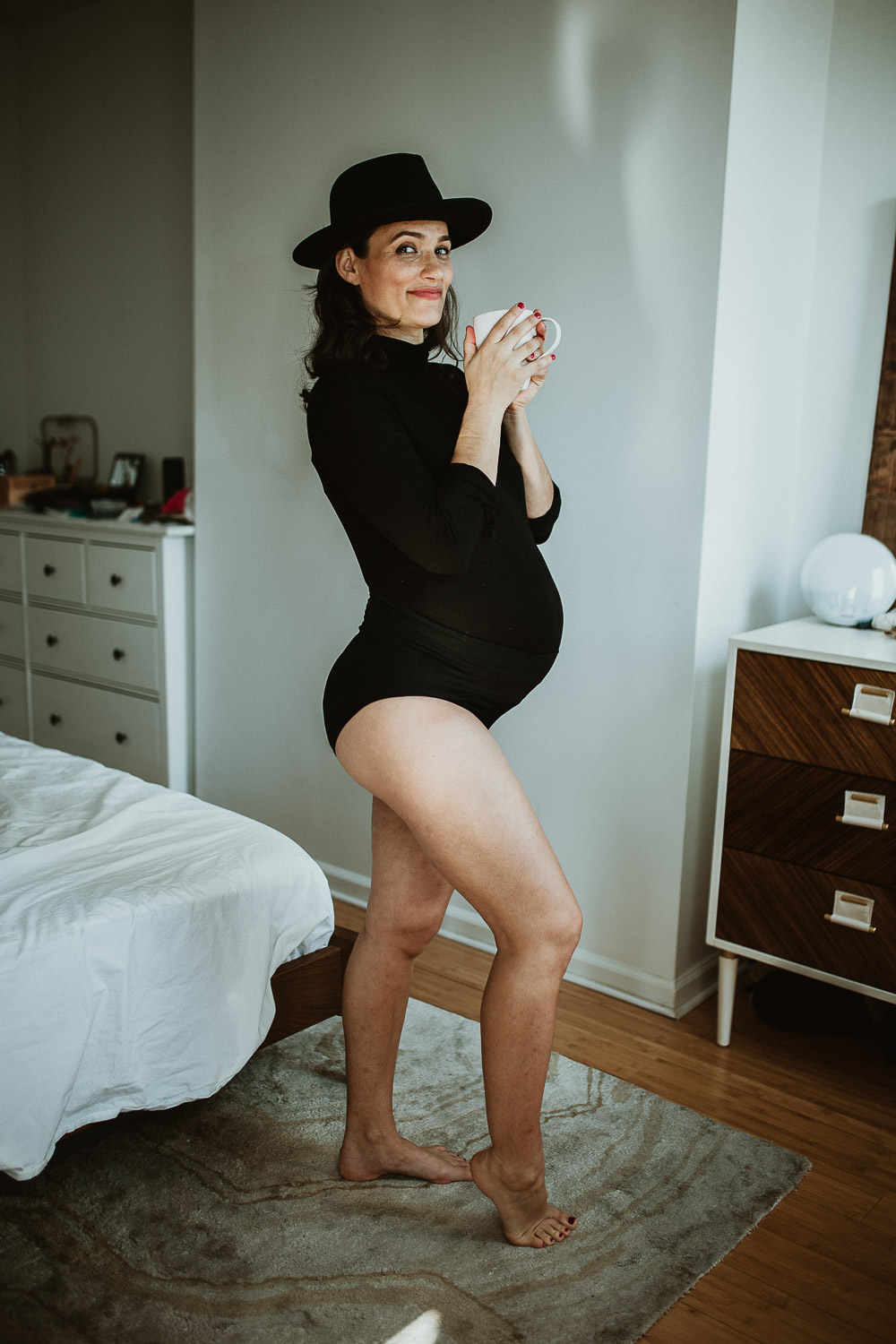 A Maternity Photoshoot At Home in Brooklyn - Lucie B. Photography